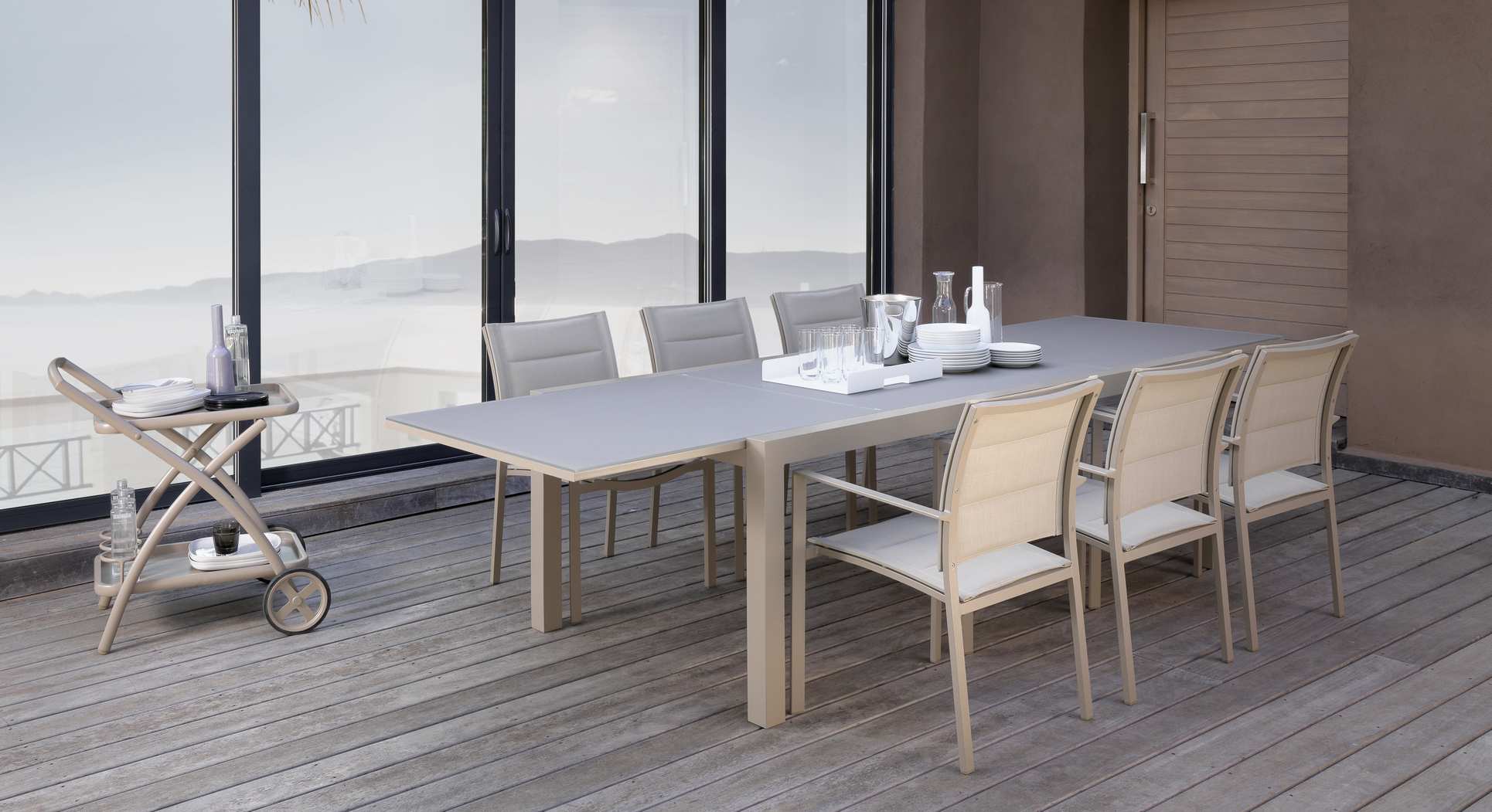 Touch 152/225 Extentible dining Table | Italian garden furniture: Talenti